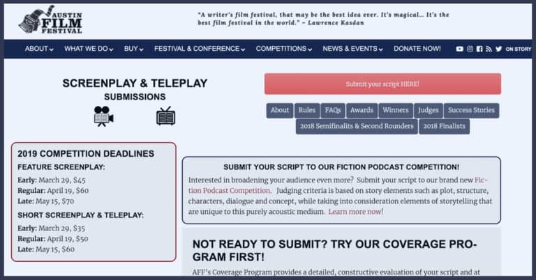 Best Screenplay Contests to Enter In 2019 (For Serious Screenwriters)
