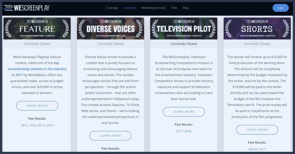 Best Screenplay Contests to Enter In 2019 (For Serious Screenwriters)